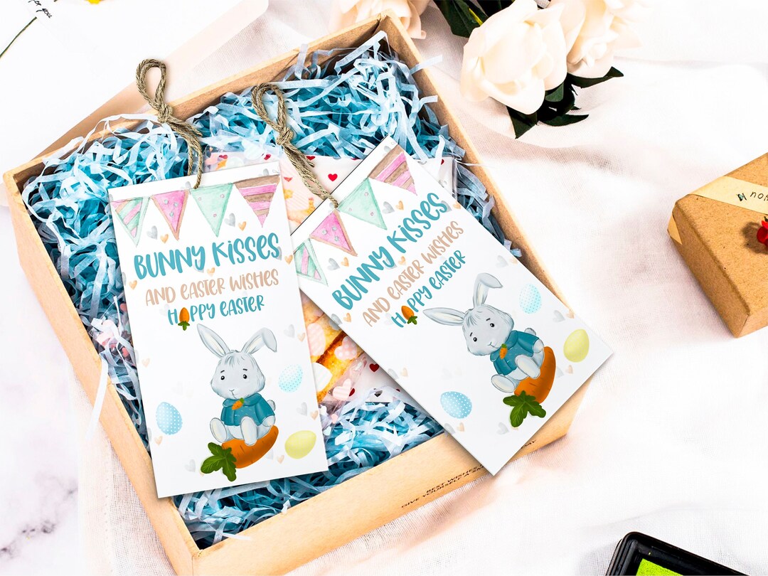 Easter Bunny Favor Tags, Easter Bunny Thanks Tags, Easter Party Favors ...