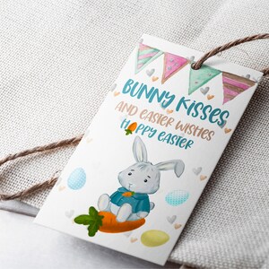 Easter Bunny Favor Tags, Easter Bunny Thanks Tags, Easter Party Favors ...