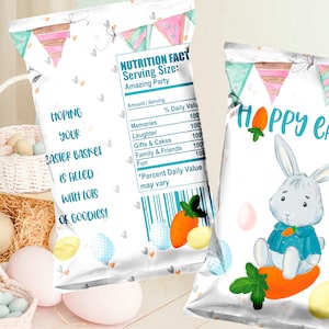 Easter Bunny Chip Bag Wrapper, Easter Bunny Chips Wrapper, Easter Bunny ...