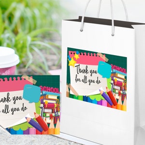 Teacher Appreciation Gift Bag Labels, Printable Teacher Favors, Teacher ...