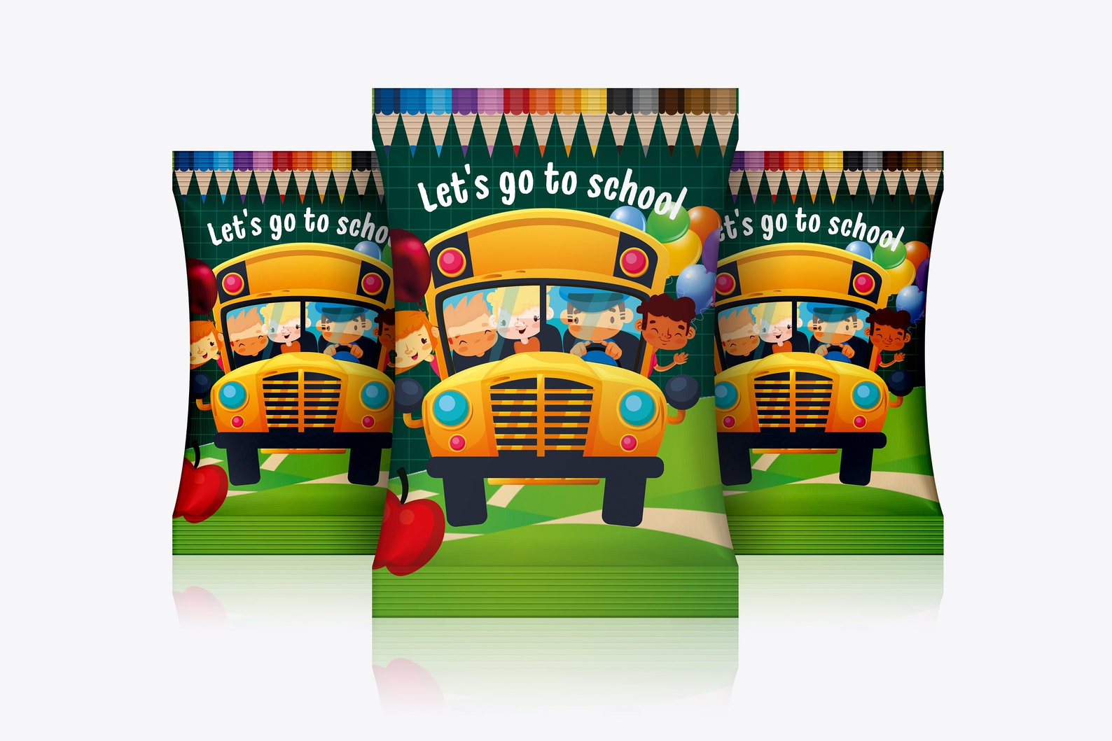 Back to School Bundle Let's Go to School Chip Bag - Etsy