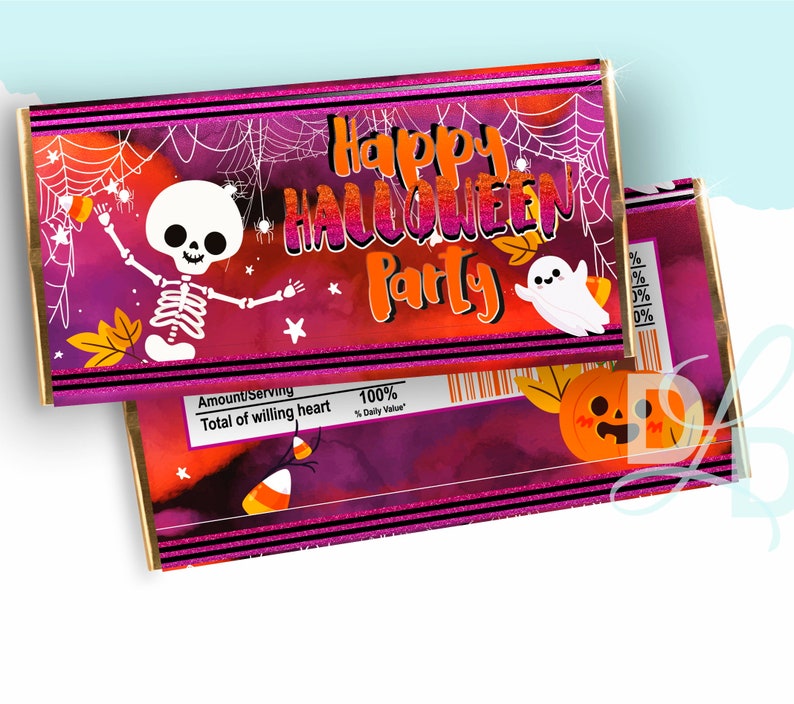 Halloween Candy Bar Wrapper Boo Candy Bar Wrappers Halloween | Etsy