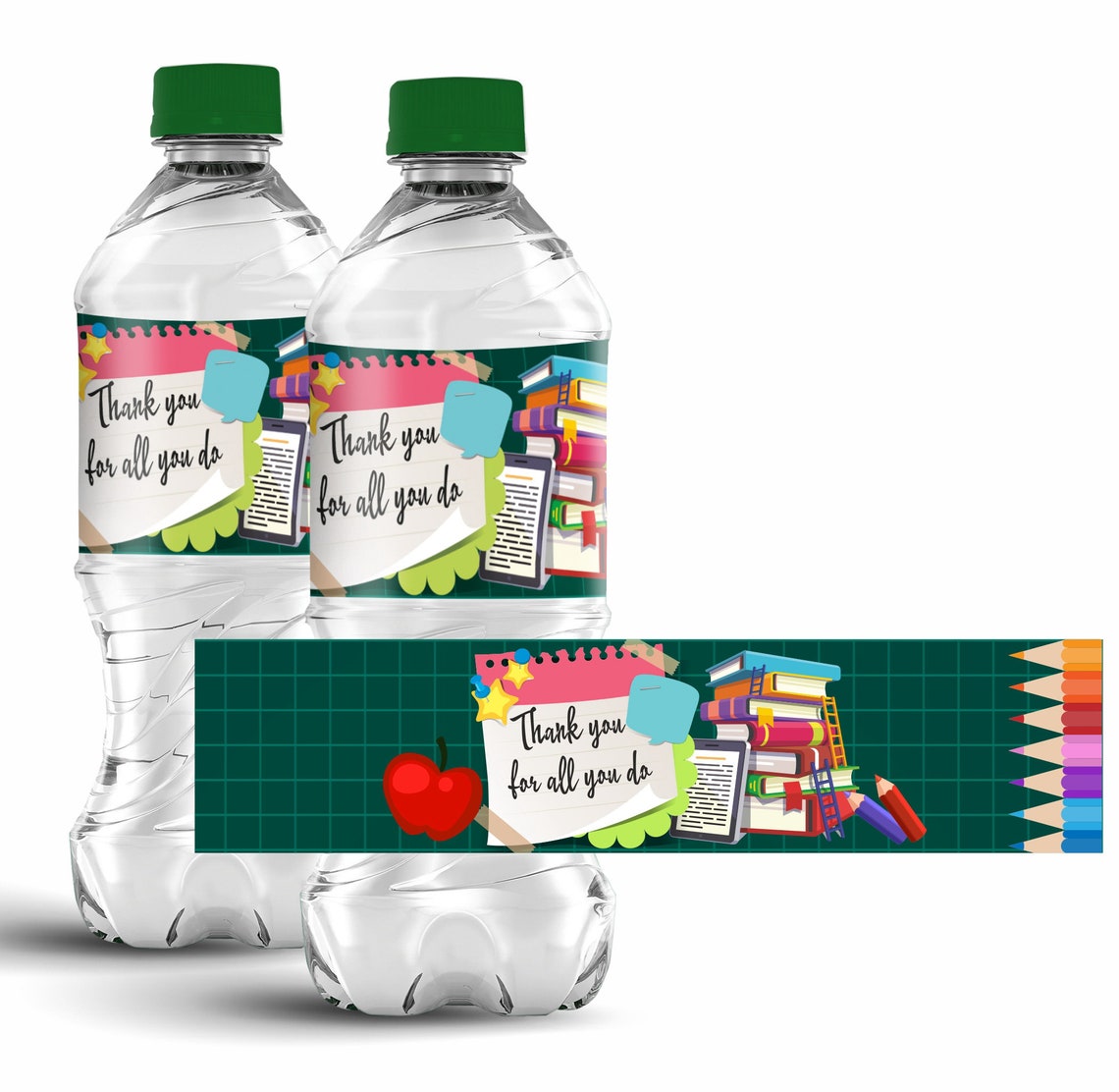 Teacher Appreciation Water Bottle Label Appreciation Week - Etsy