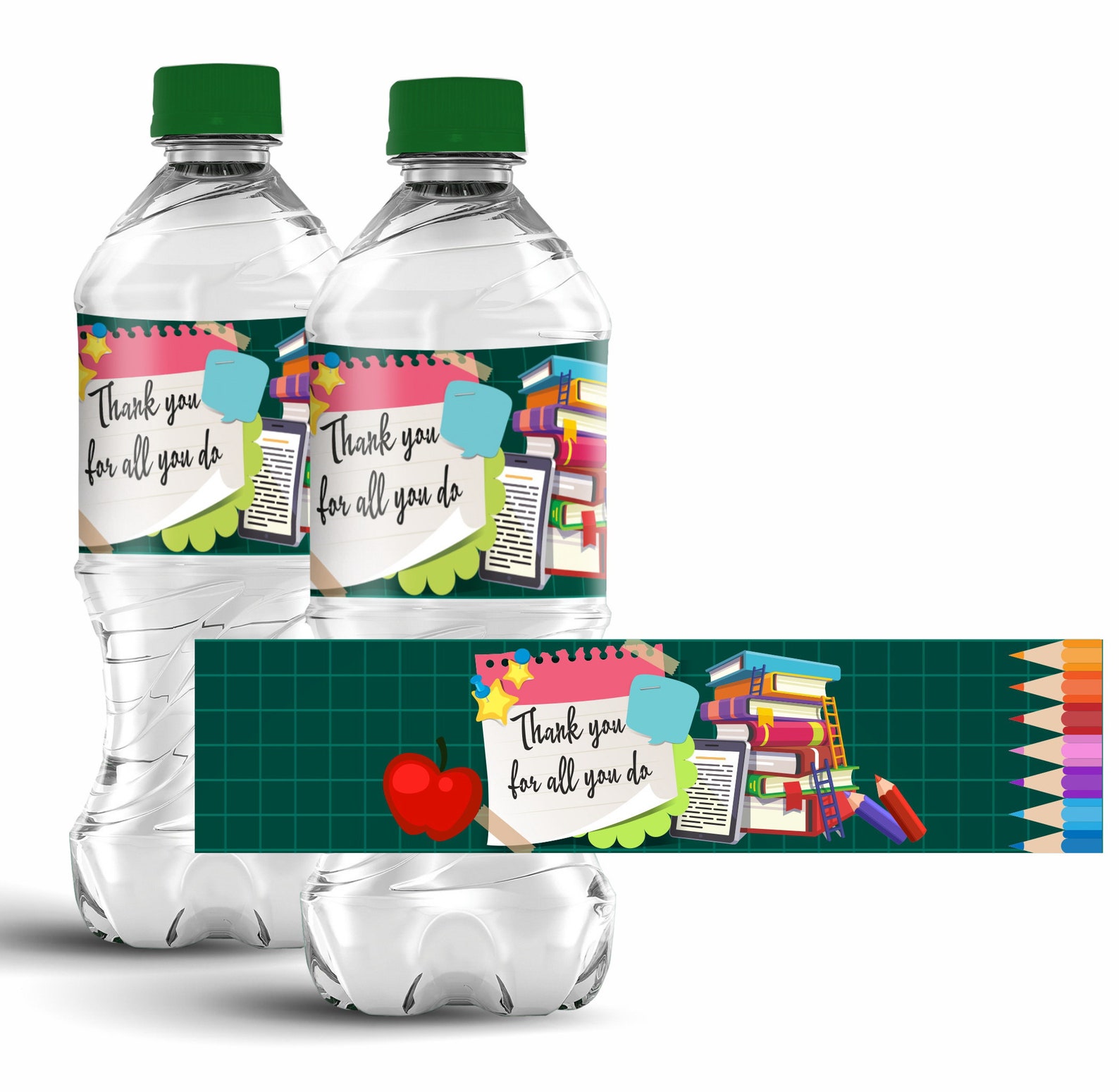 Teacher Appreciation Water Bottle Label Appreciation Week - Etsy
