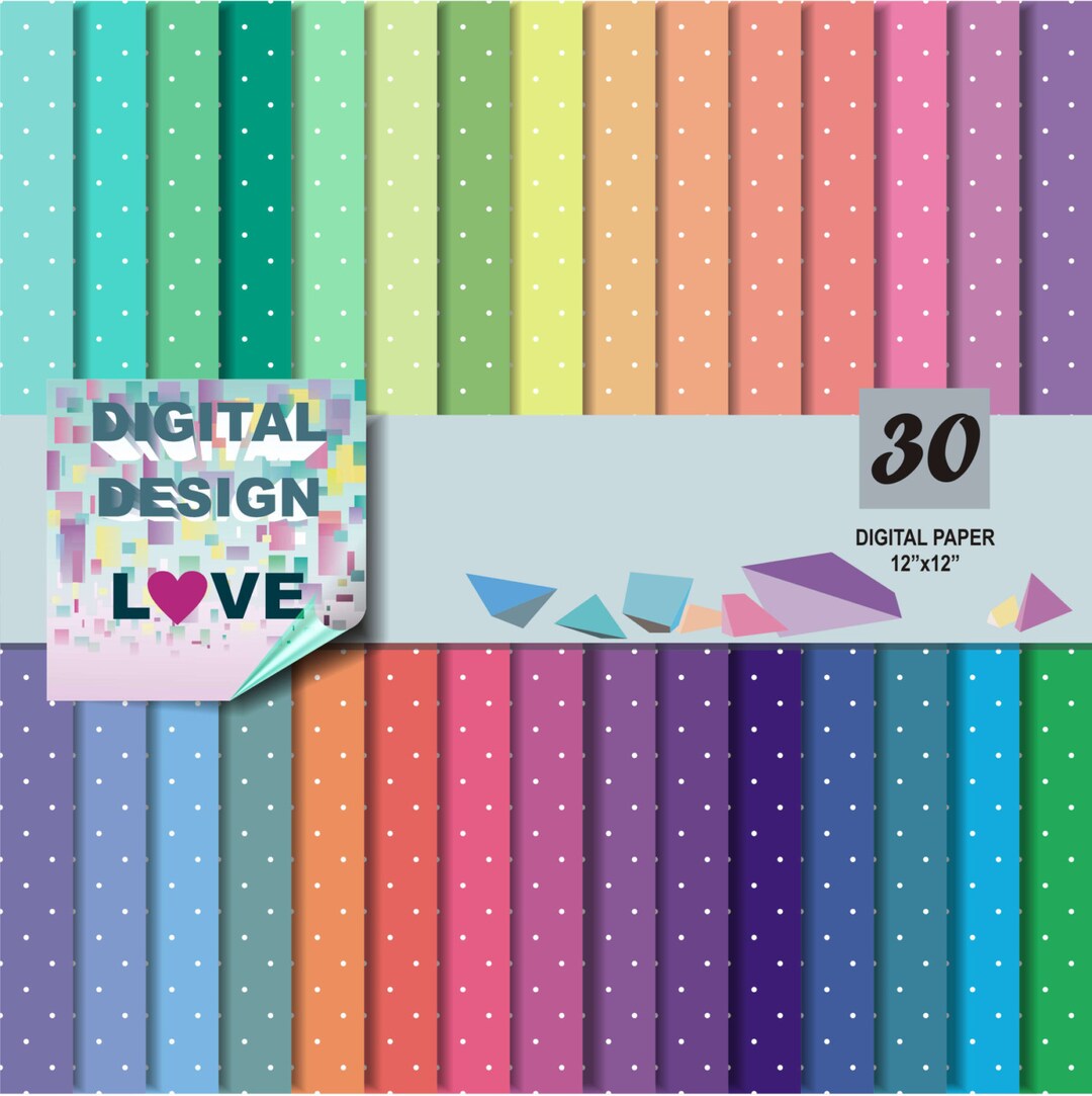 Polka Dot Digital Paper Commercial Use Polka Dot Scrapbook Papers ...