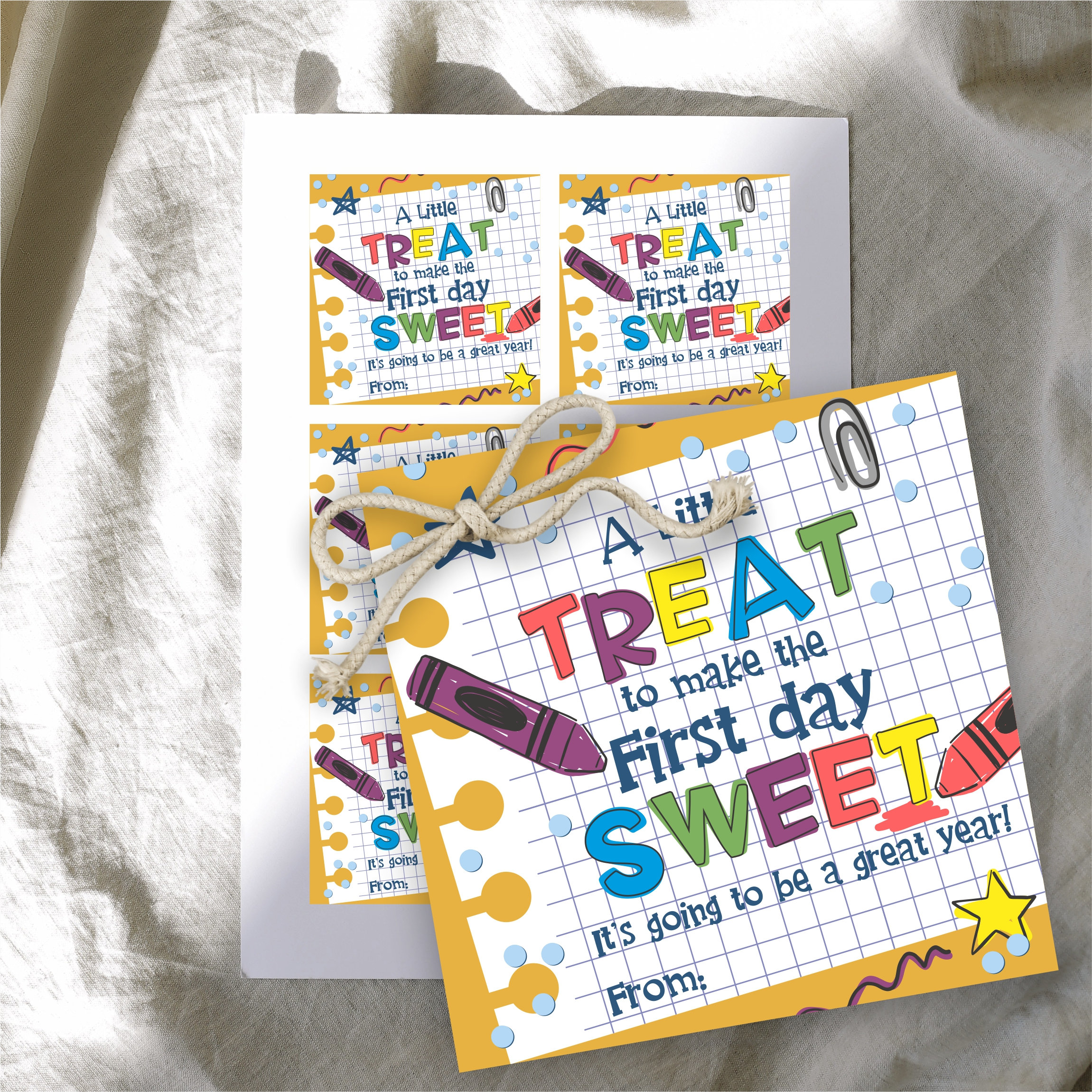 First Day of School Gift Tags Teacher Sweet Tags Back to - Etsy