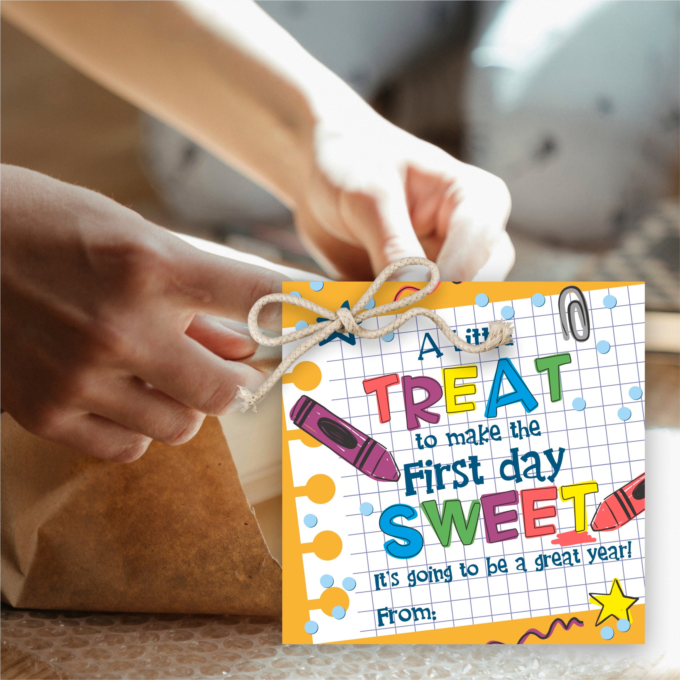 First Day of School Gift Tags, Teacher Sweet Tags, Back to School Tags ...