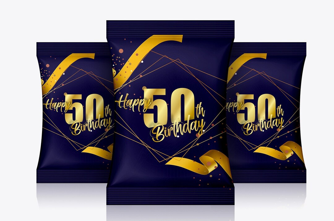 Happy 50th Birthday Chip Bag Printable Happy 50th Birthday Chip Bag ...