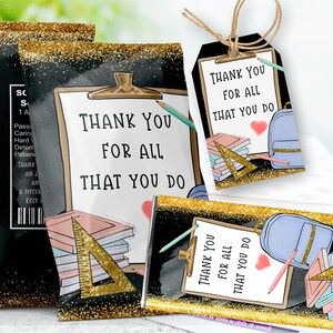 Teacher Appreciation Bundle, Teacher Appreciation Chip Bag Wrapper ...