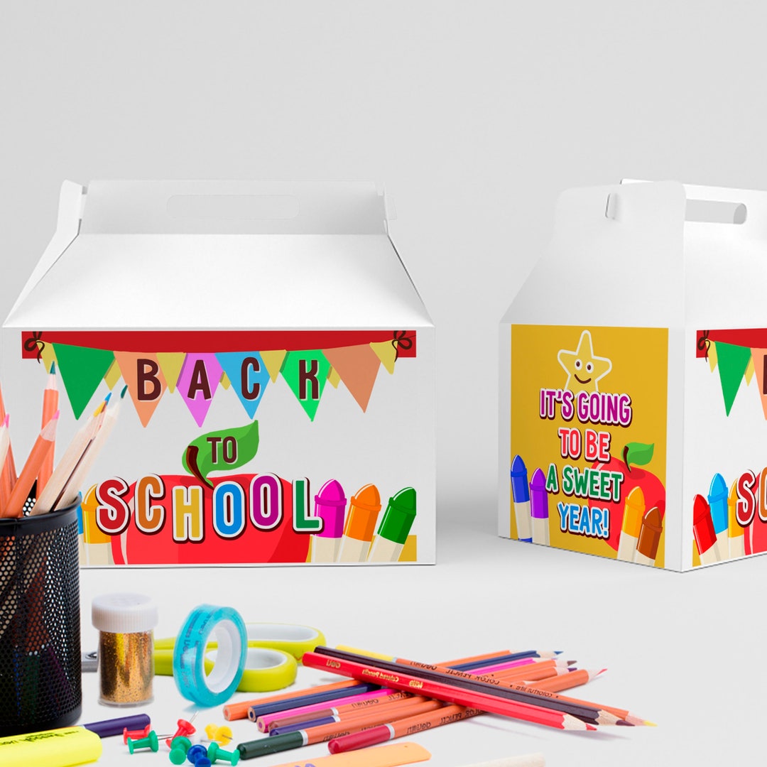 Back to School Gift Box Labels, Back to School Labels, Back to School ...