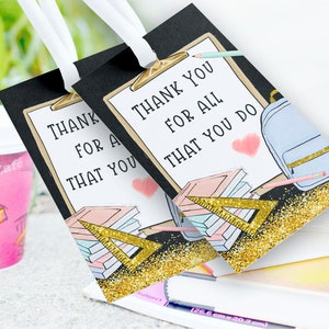Teacher Appreciation Gift Tags, Teacher Thanks Tags, Teacher ...