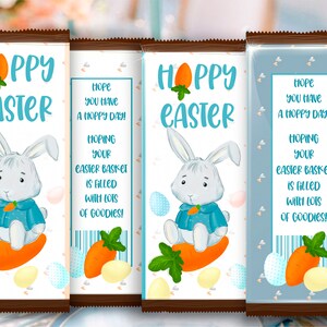Easter Bunny Candy Bar Wrapper, Easter Bunny Chocolate Bar Wrappers ...