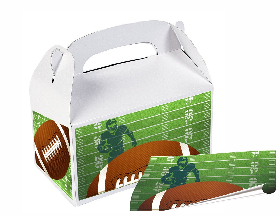 Football Treat Box Labels: Printable Gable Box (digital Download) - Etsy