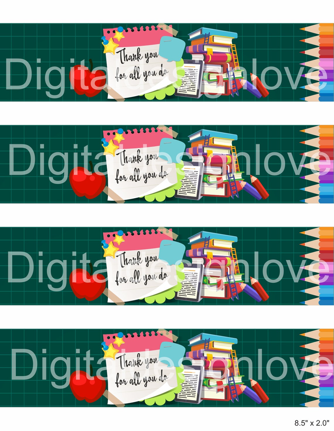 Teacher Appreciation Water Bottle Label Appreciation Week - Etsy