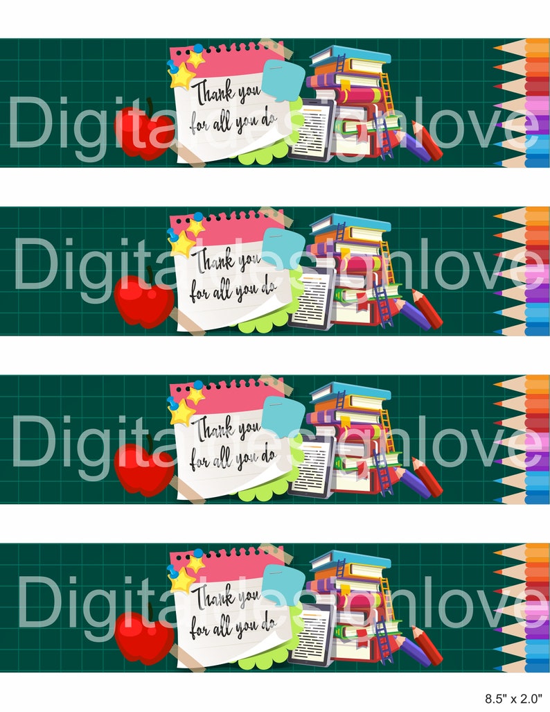 Teacher Appreciation Water Bottle Label Appreciation Week - Etsy