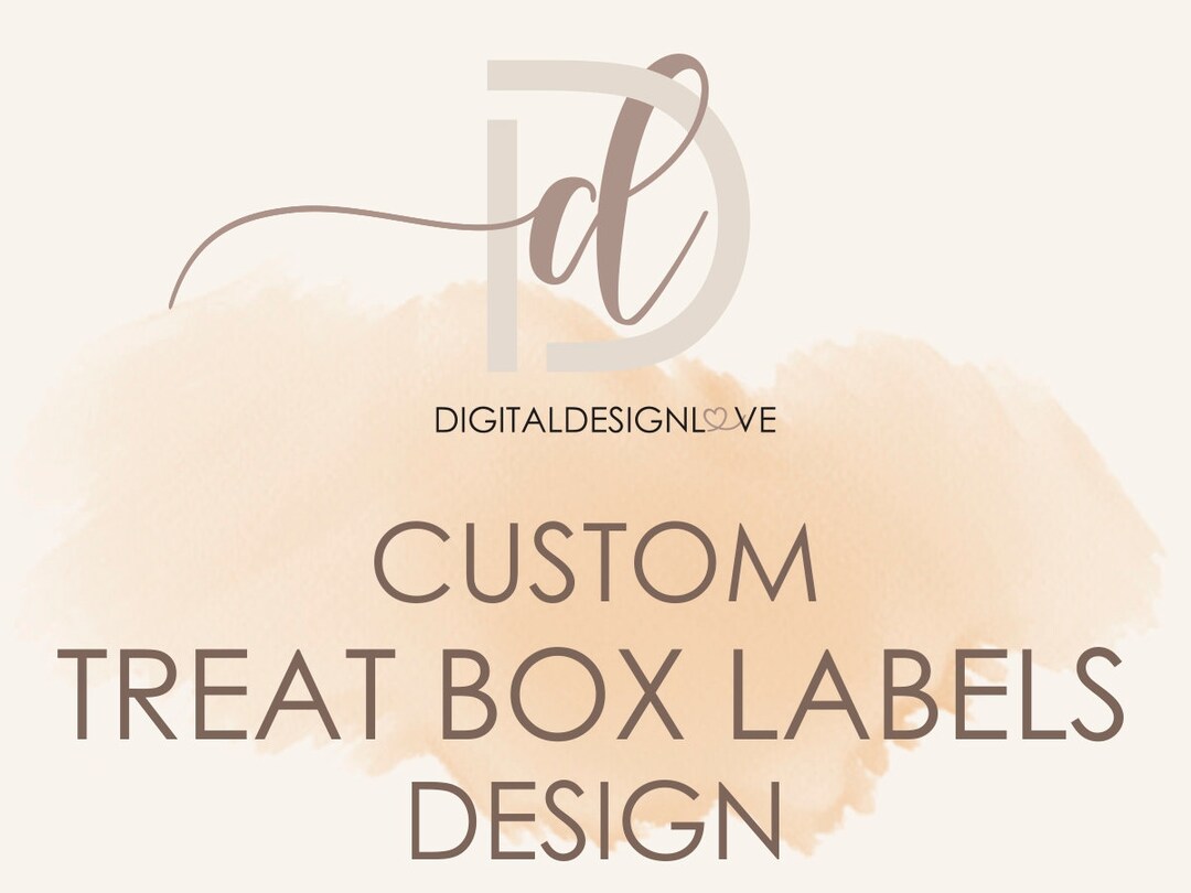 Custom Treat Box Labels, Personalized Treat Box Label, Custom Design ...