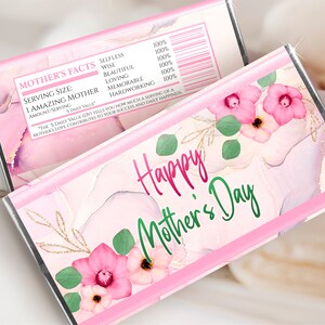 Mother's Day Candy Bar Wrapper, Printable Mothers Day Favors, Mothers ...