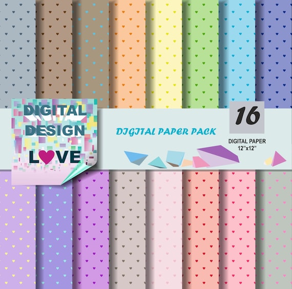 Hearts Digital Paper Pack