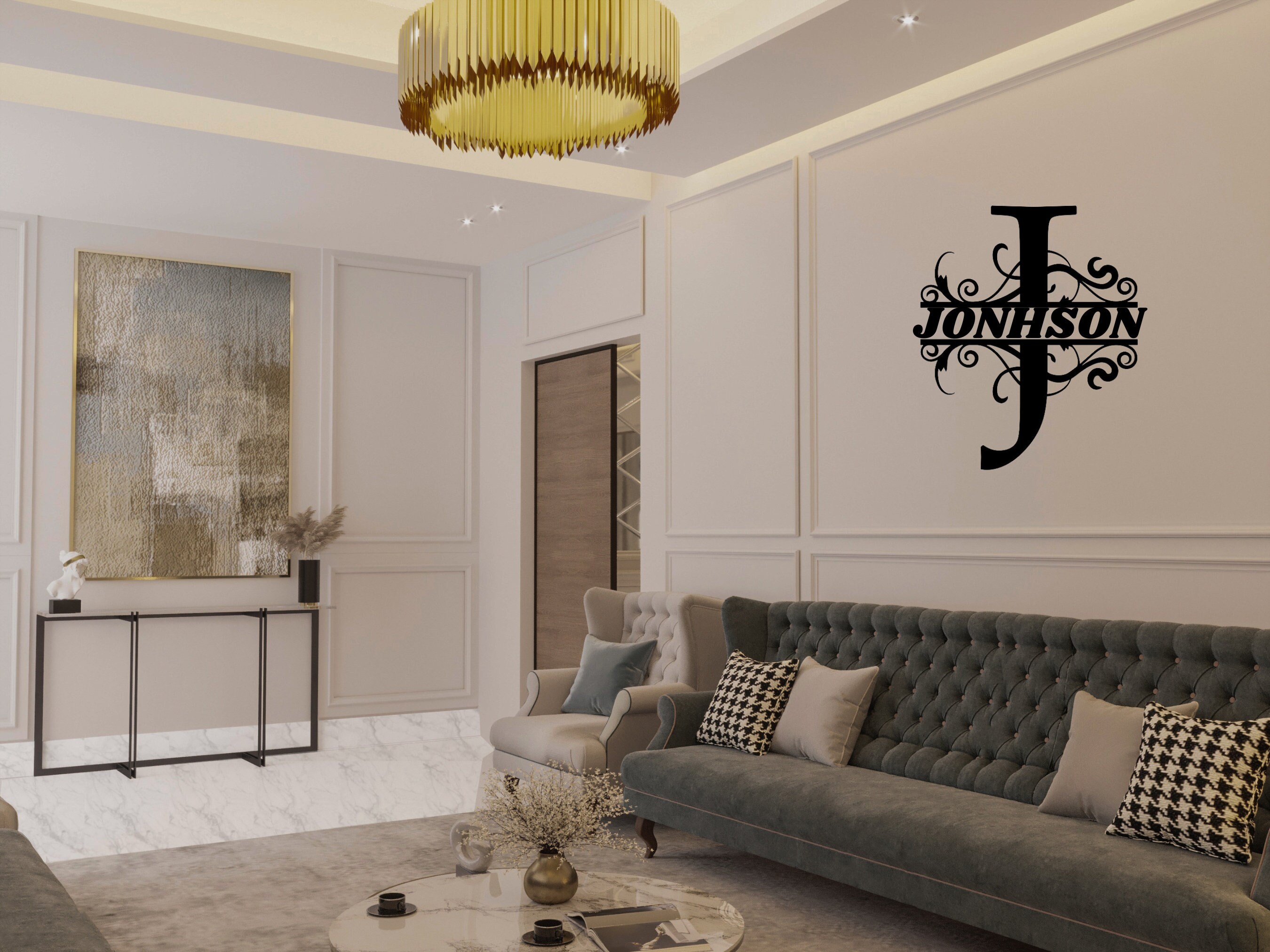 Monogram Wall Decor | Metal Wall Art | Custom Metal Art | Last Name ...