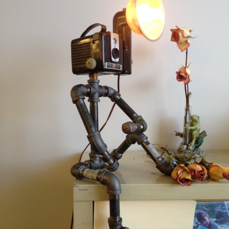Robot Lamp - Etsy