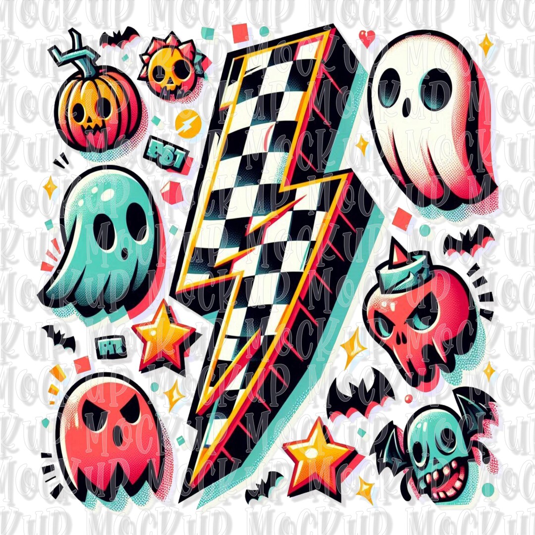 Halloween Colorful Pop Art *digital Download* - Etsy