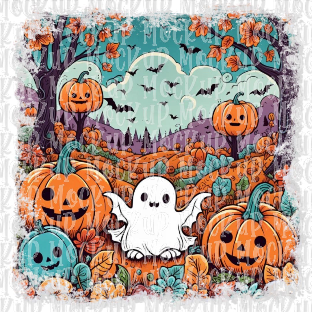 Cute Spooky Halloween Scene *digital Download* - Etsy