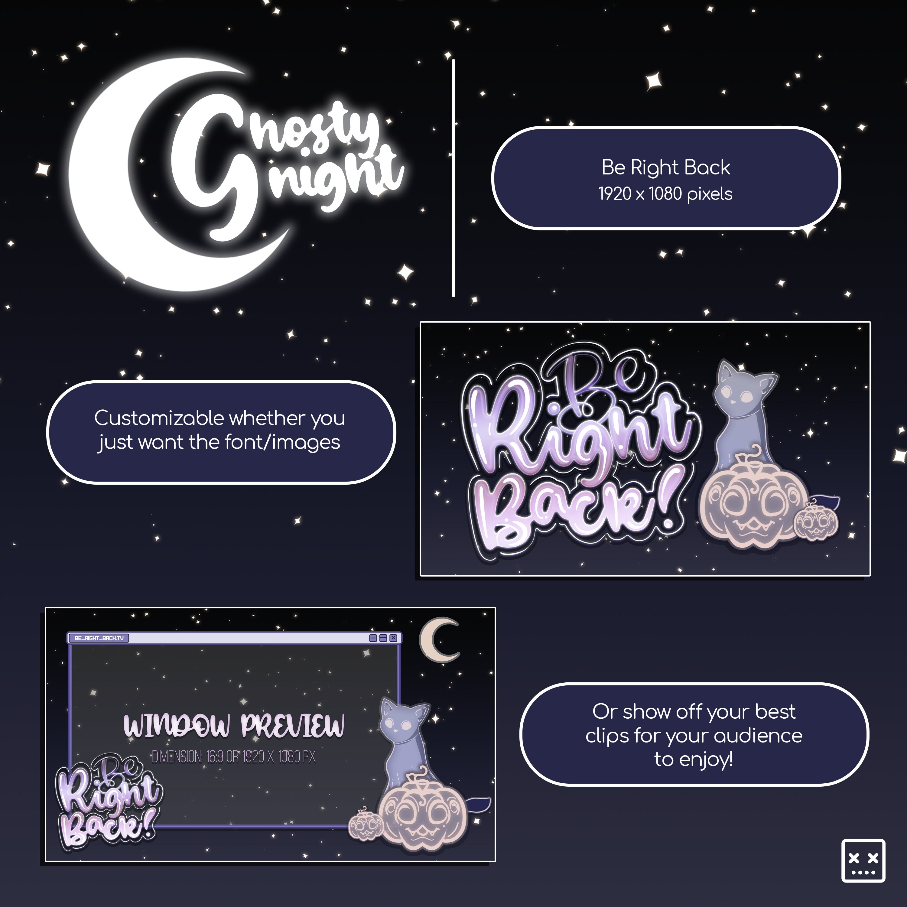 Ghosty Night OBS Streaming Layout - Etsy