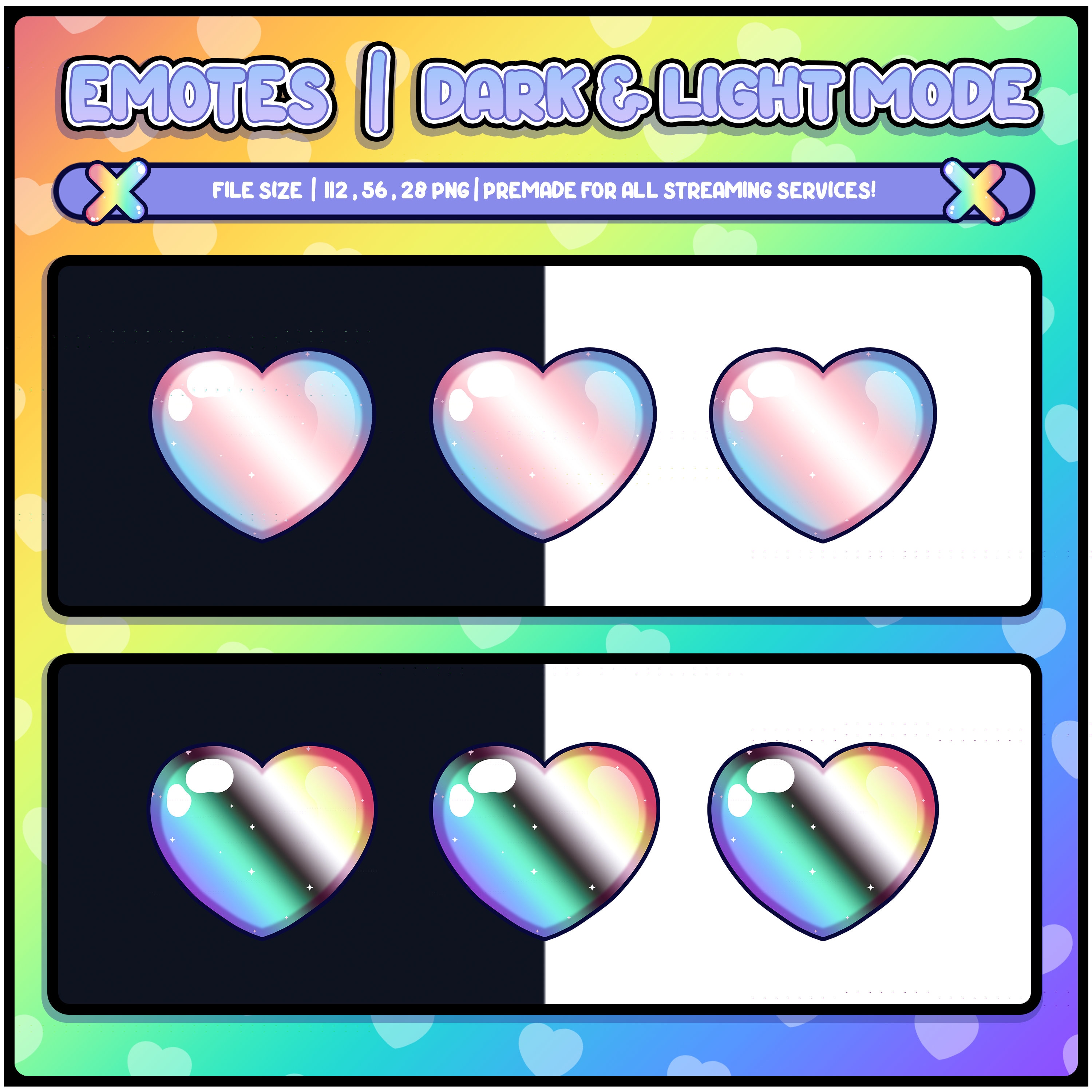 Pride Emotes | Heart Collection! - Etsy