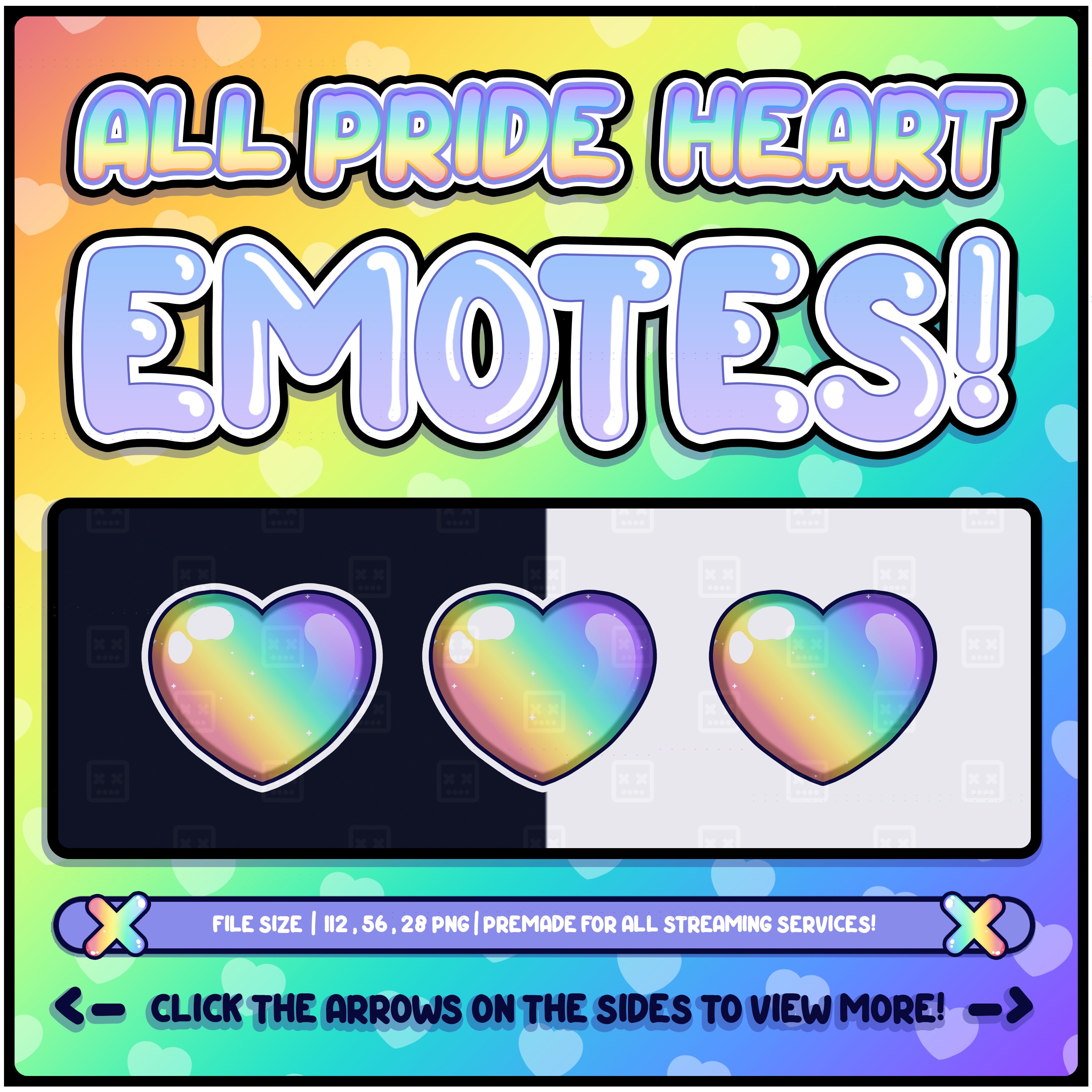 Pride Emotes | Heart Collection! - Etsy