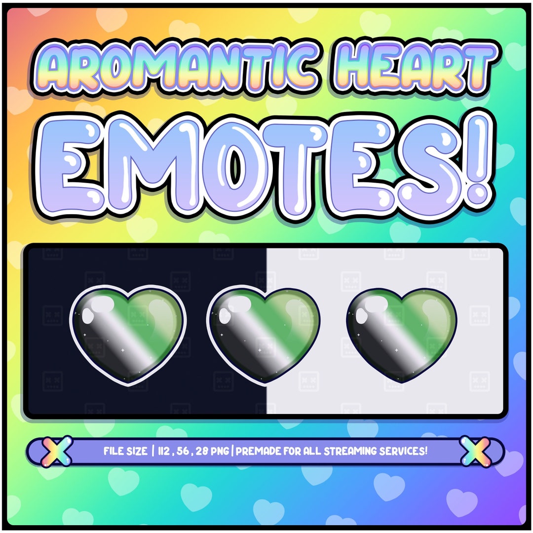 Pride Emotes Aromantic Heart - Etsy