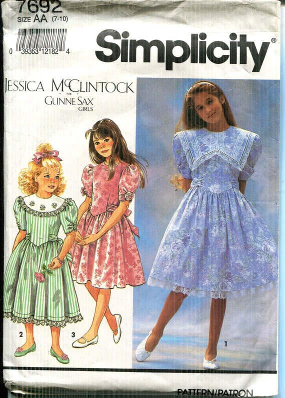 Pattern Girls Toddler in Two Lengths With Collar and Trim - Etsy