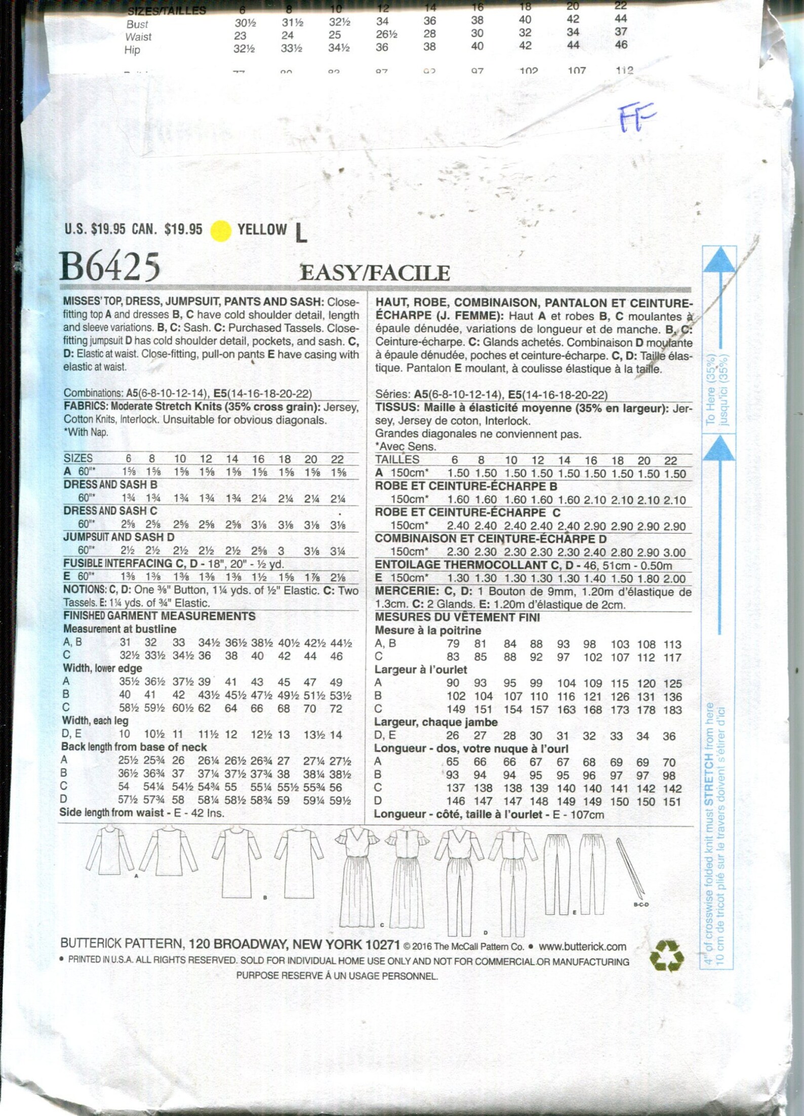 Pattern Misses' Close Fitting Top Dress at Knee or - Etsy