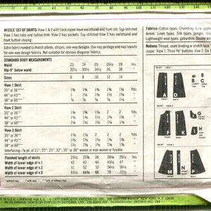 Pattern Misses' Set of Skirts, Straight, Slightly Flared, and Flared ...