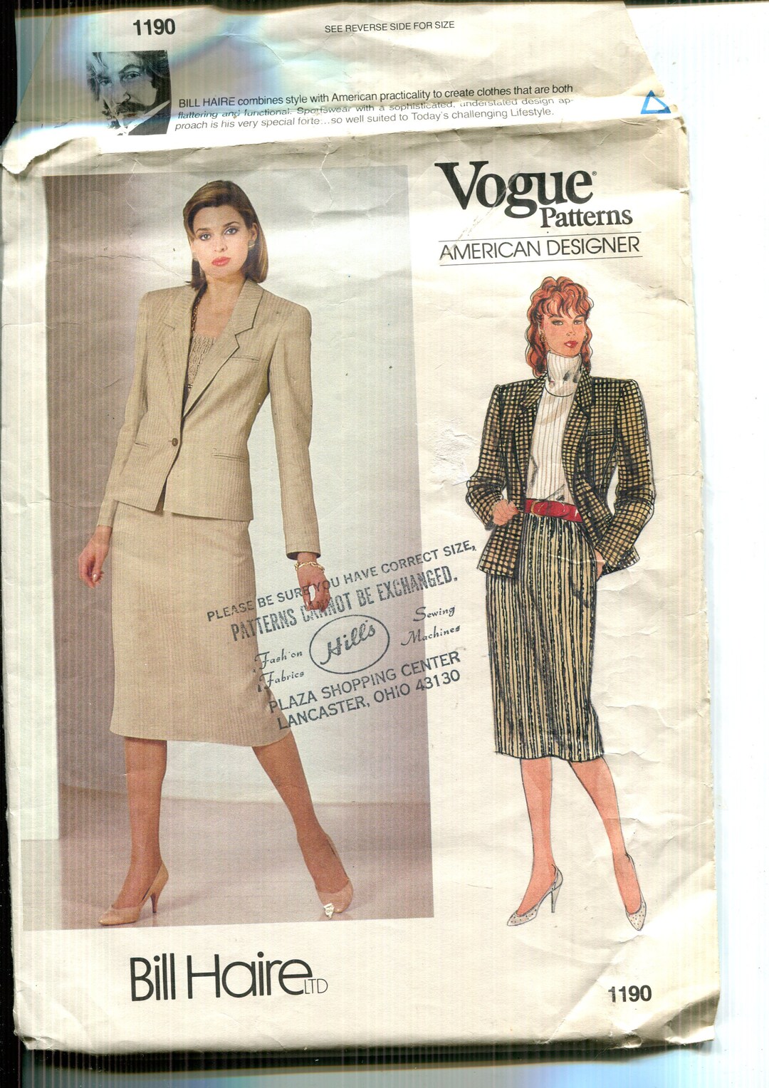 Pattern Misses' Jacket & Skirt; Semi Fitted Lined, Above Hip Jacket ...