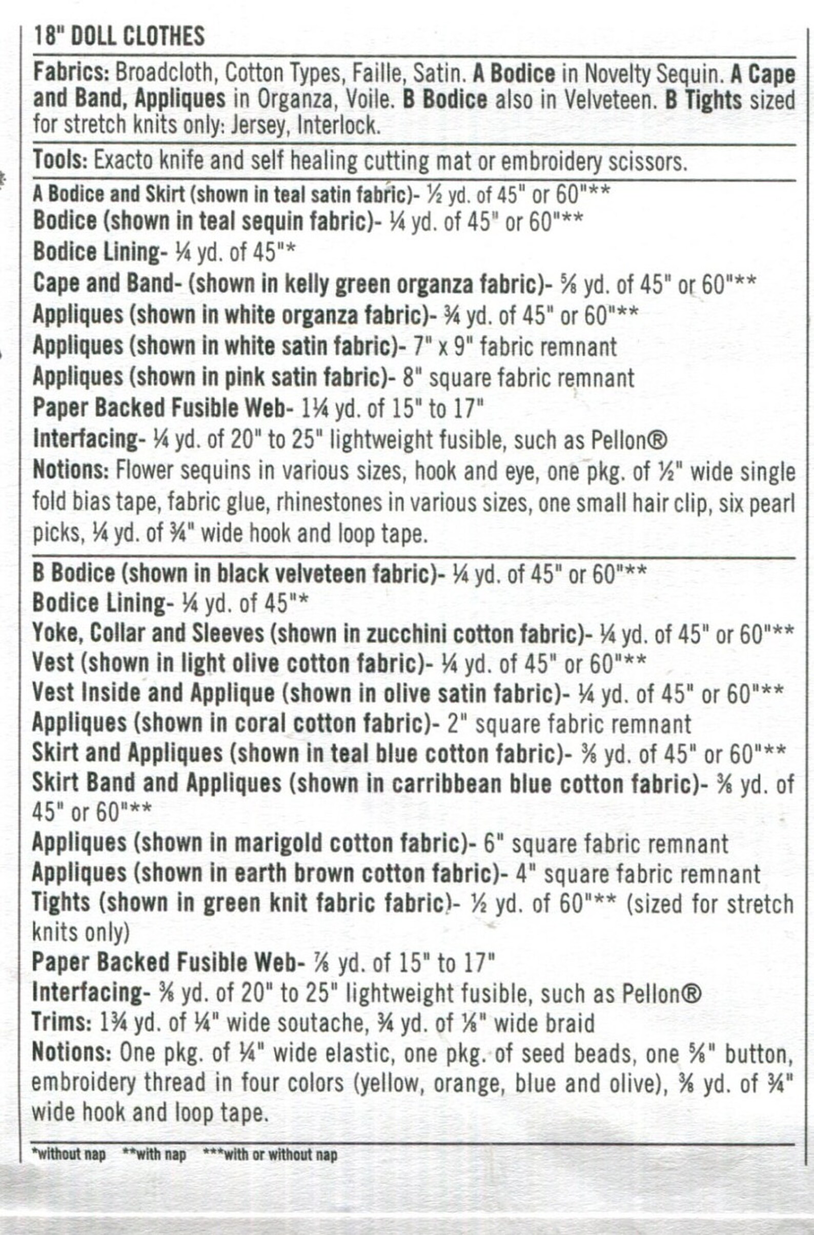 Pattern 18 Girl Doll Clothes Frozen Costumes american Doll UNCUT ...