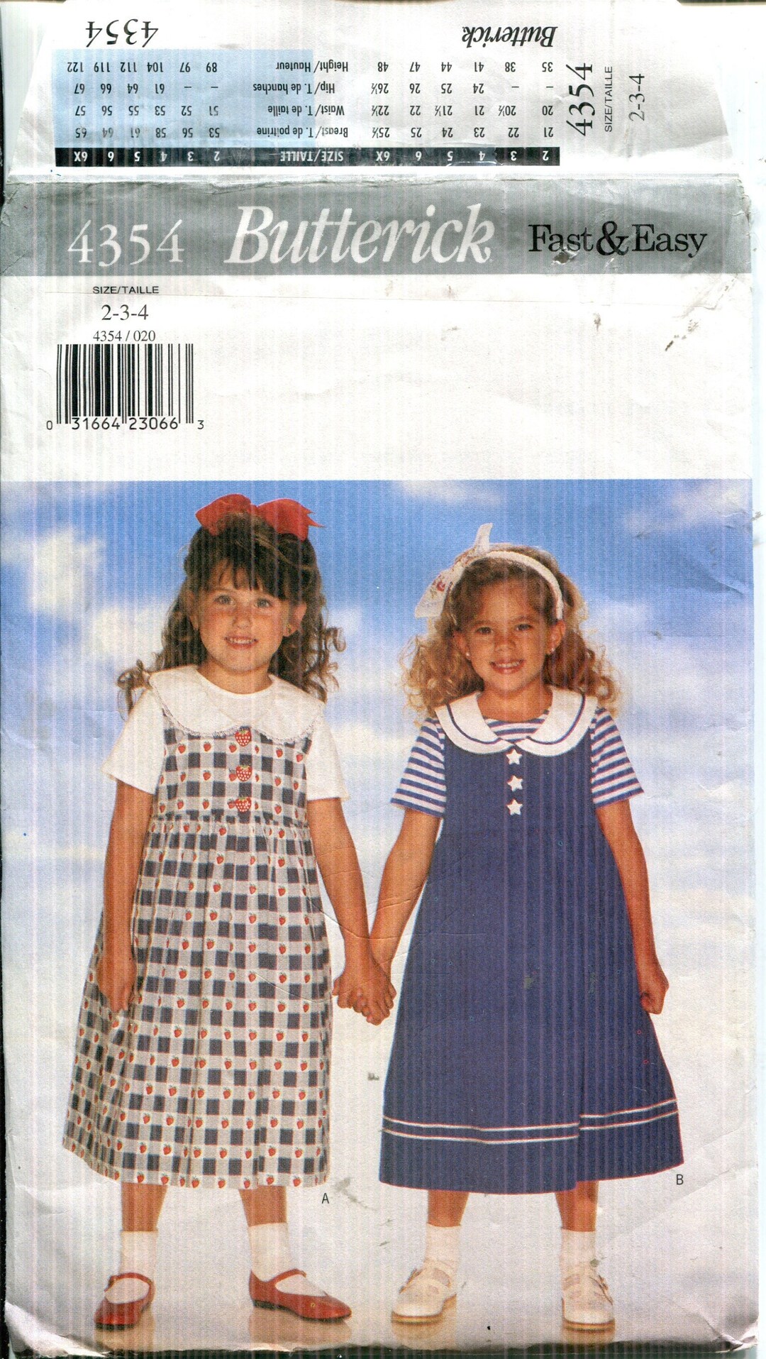 Girls Toddlers Pattern Dress & Top, Pullover Sleeveless Dress Below Mid ...