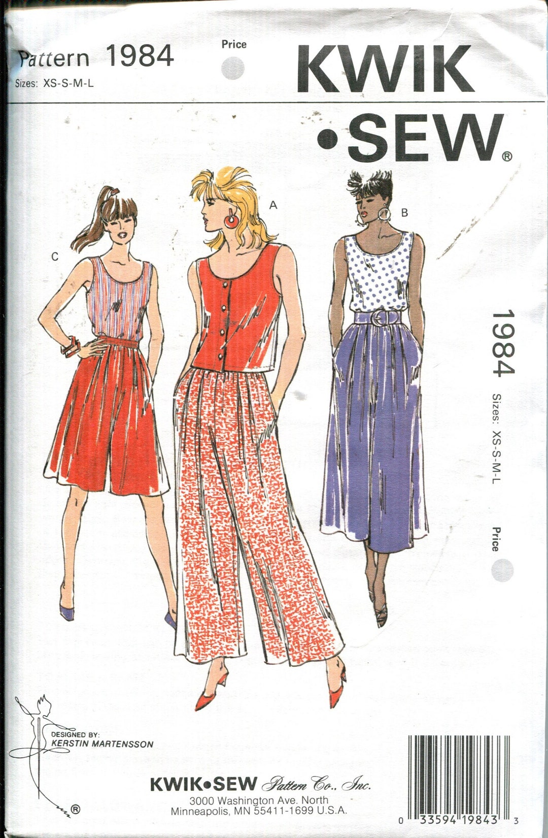 Pattern Misses Very Loose Fitting Pants in 3 Lengths & Pull Over ...
