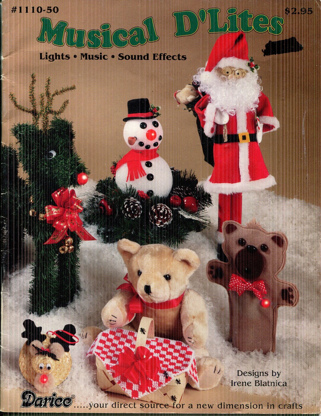 Darice Musical D'lites, Raindeer, Ornament-santa, Snowman, Witch ,gift ...