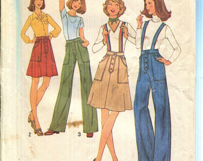 Misses' Pattern Skirt in Two Lengths, Wide Leg Pants W / Detachable ...