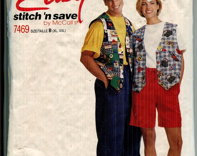 Unisex Pattern Misses' and Mens Lined Vest, T Shirt, Pants and Shorts ...