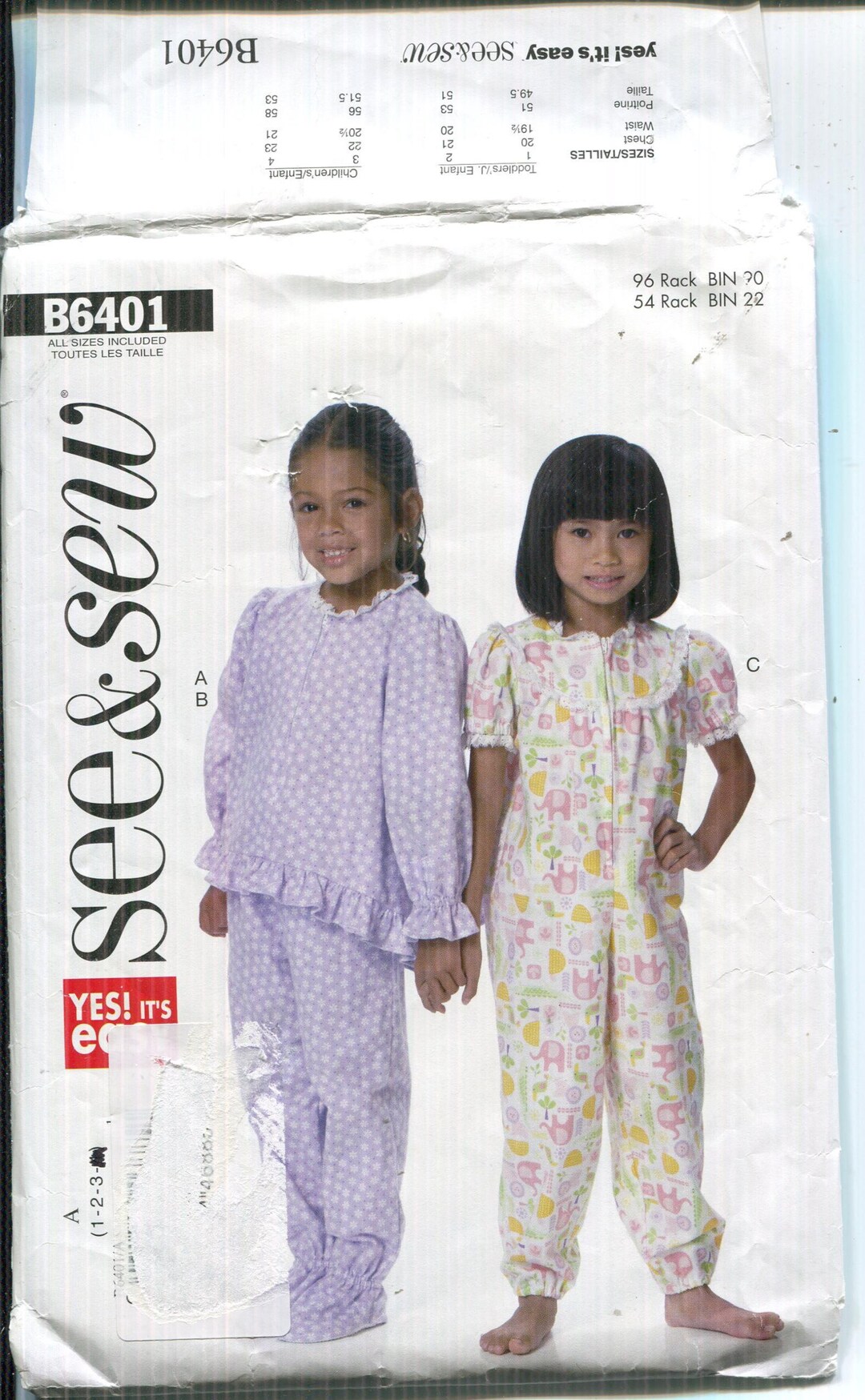 Toddlers Girls Sleepwear Pattern Butterick See & Sew Series | Pullover ...