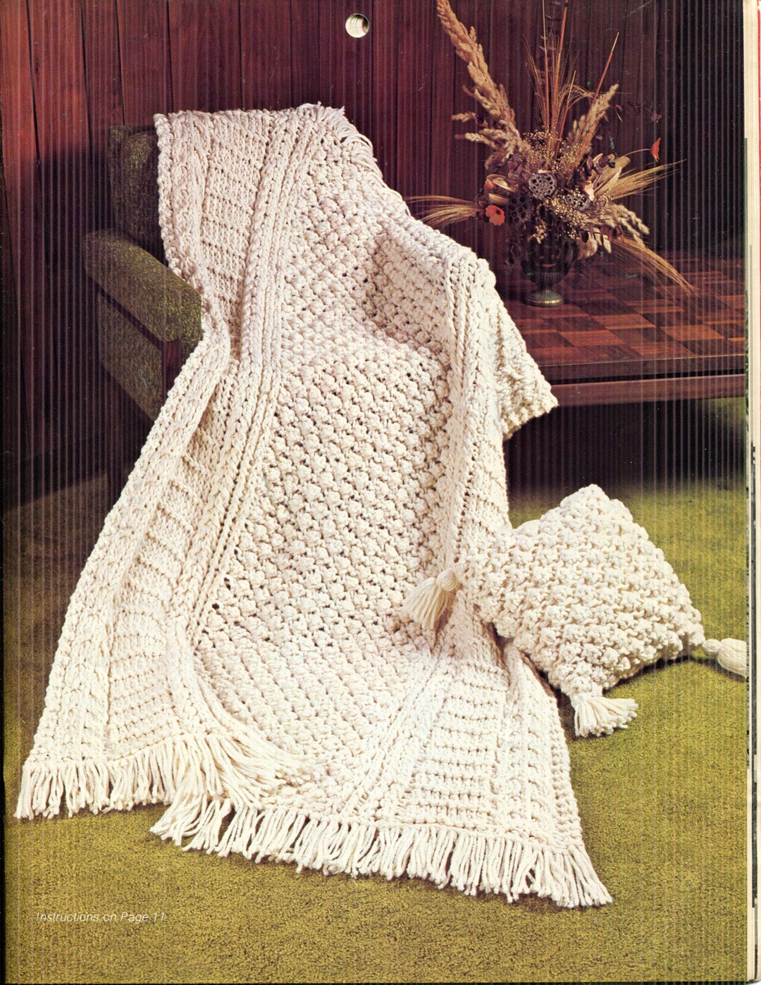 Afghan and Pillow PDF Knitting Instructions PDF Instant Download - Etsy