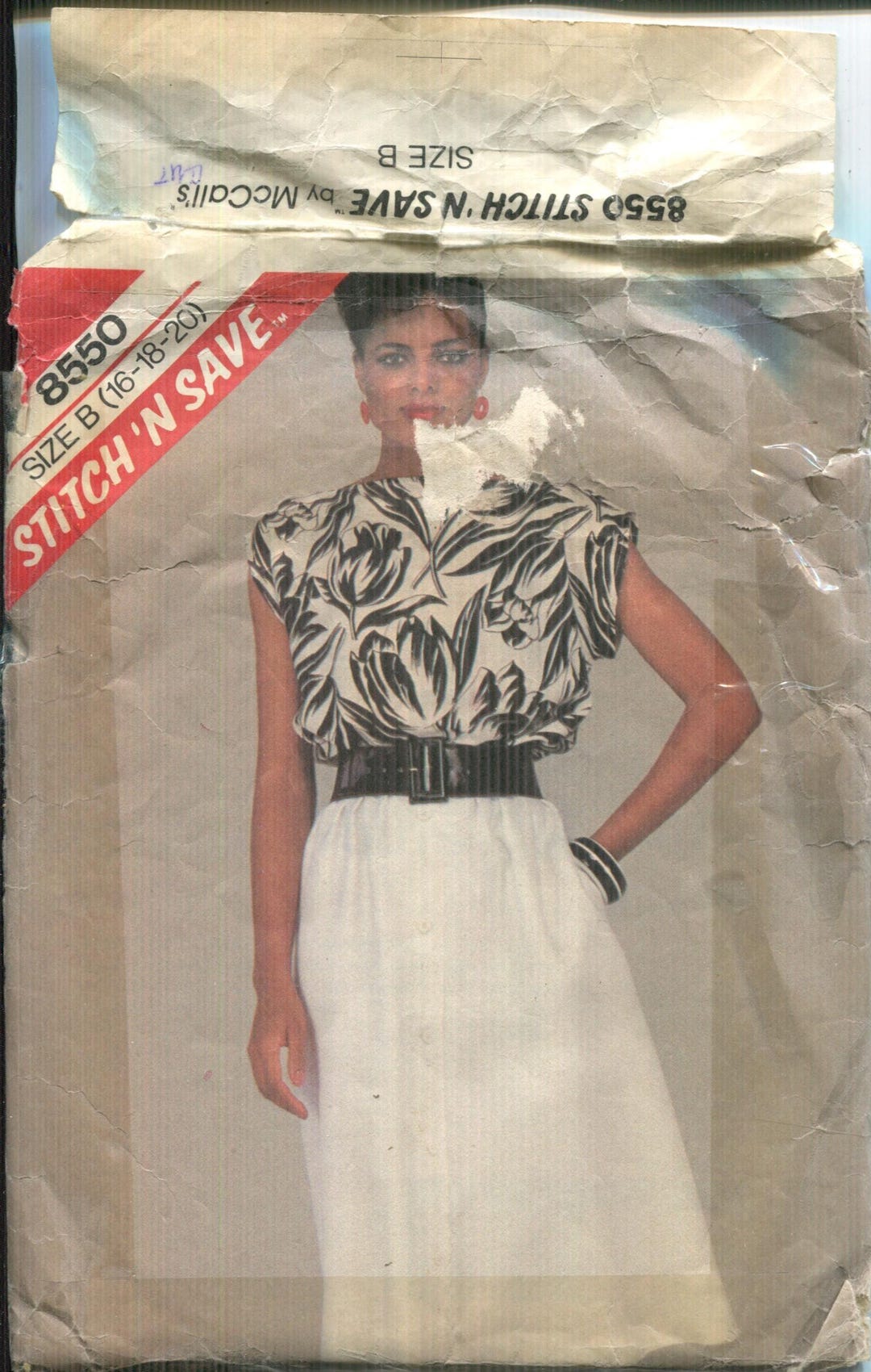 Misses' Pattern Mccalls 8550 Extended Shoulders Pullover Top & Gathered ...