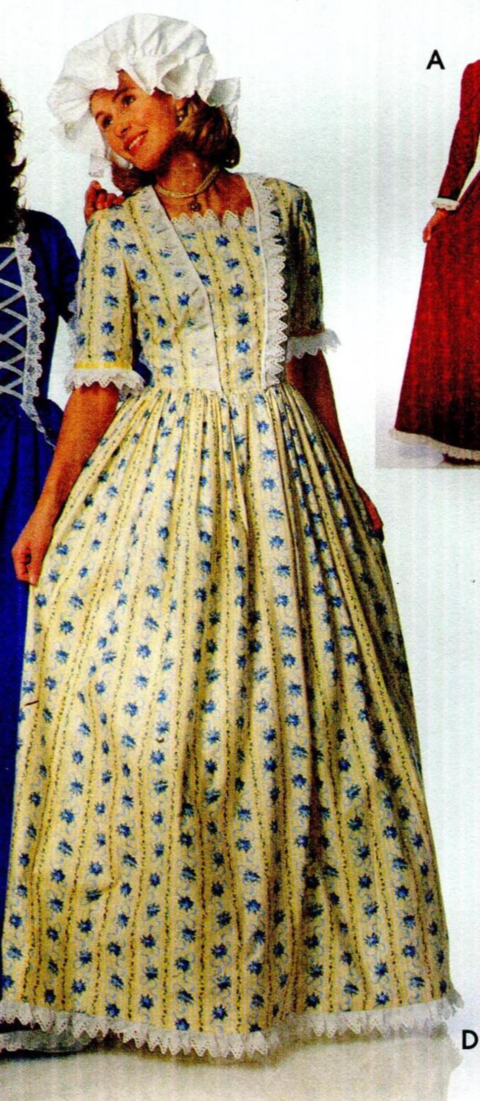 Pattern Adults Costume Puritan, Centennial and 18th / 19th Century ...