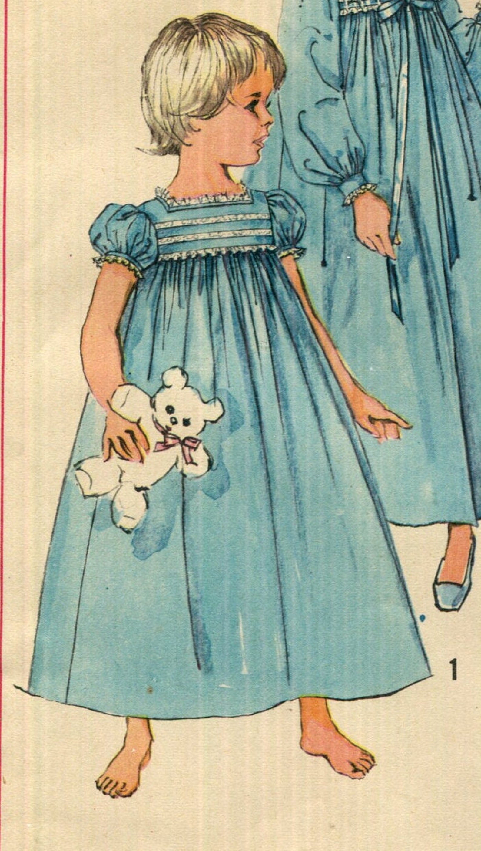 Pattern Girls Toddlers Sleepwear Matching Pullover Nightgown - Etsy