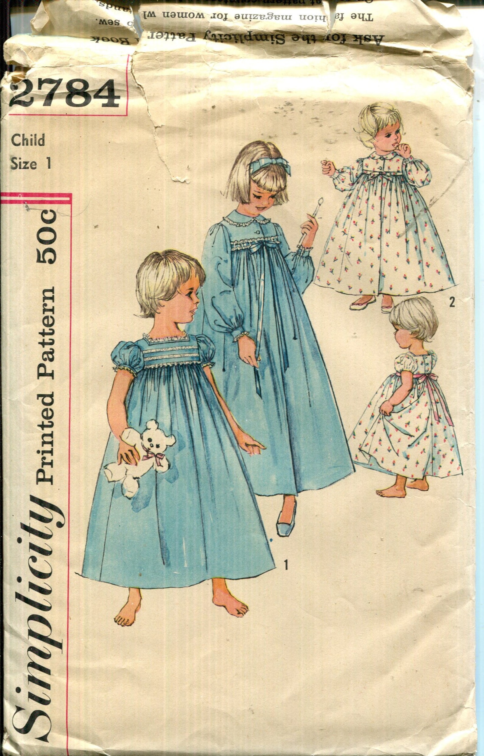 Pattern Girls Toddlers Sleepwear Matching Pullover Nightgown - Etsy