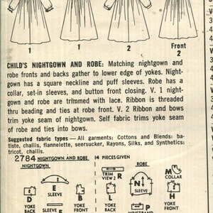 Pattern Girls Toddlers Sleepwear, Matching Pullover Nightgown and Robe ...