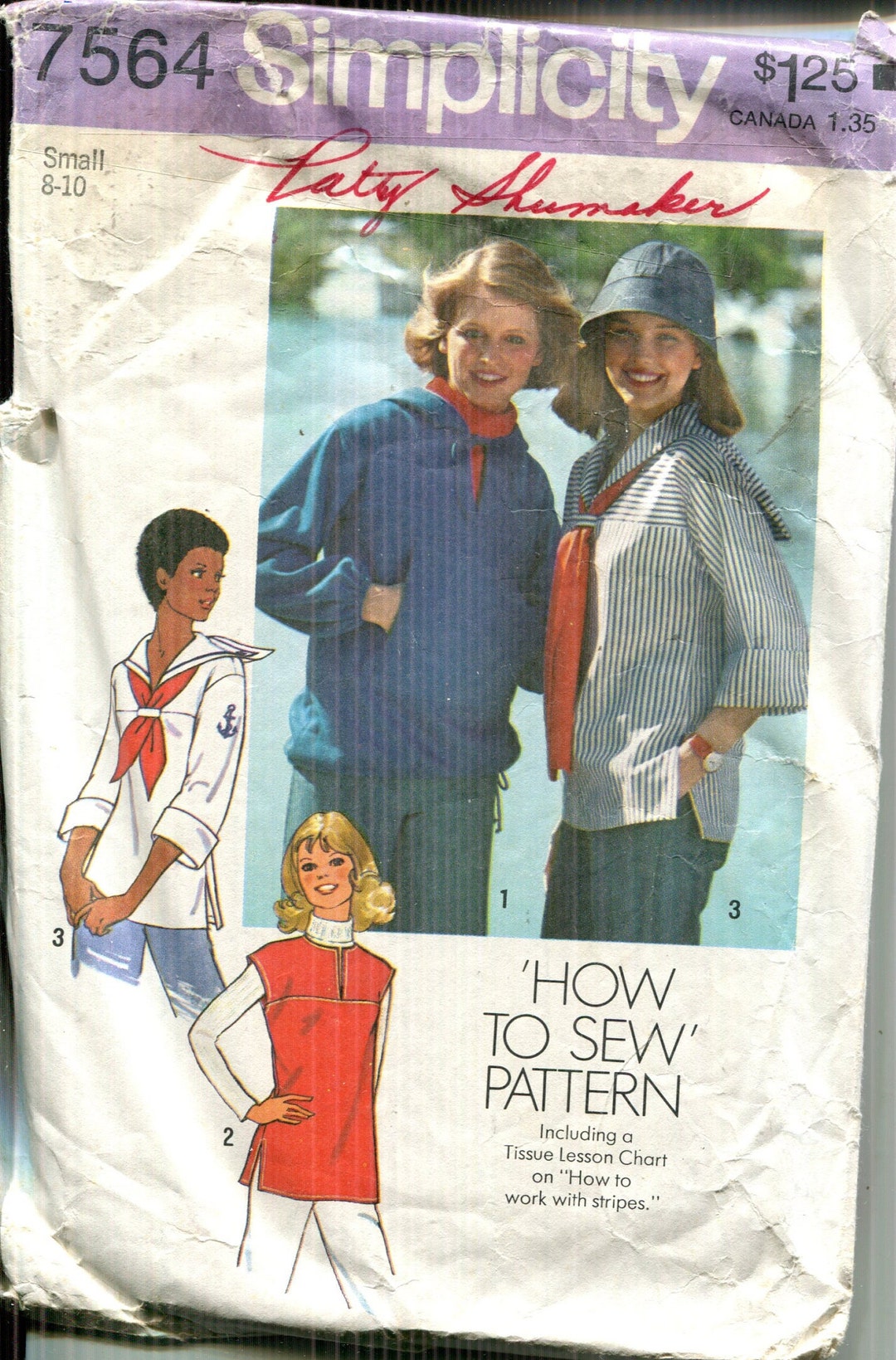 Misses' Pullover Tops, Dropped Shoulders, Front & Back Yokes Cut ...