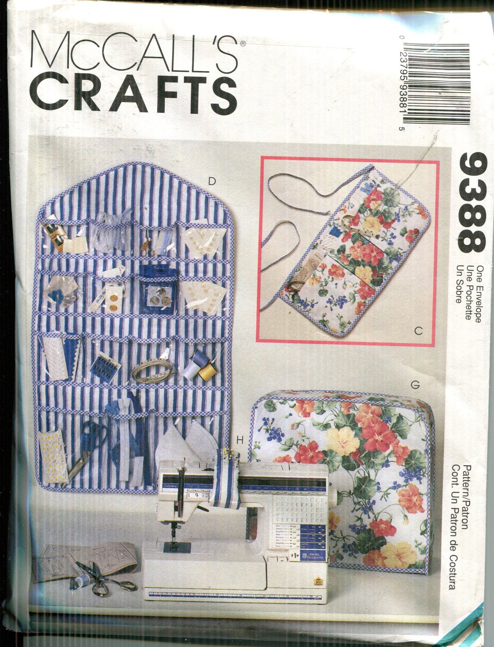 Craft Sewing Pattern-serger Cover, Sewing Machine Cover, Wall Organizer ...