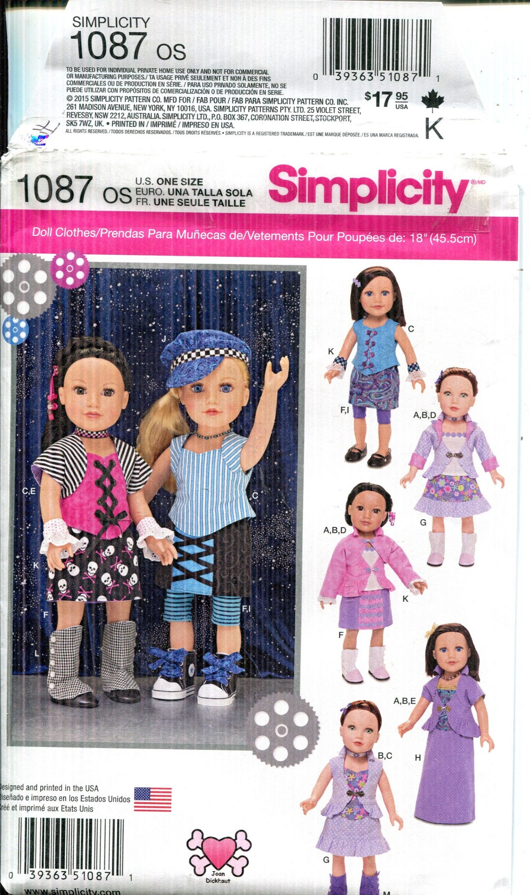 Pattern 18 " Girl Doll Clothes Steam Punk, Camisole, Vest, Tank Top ...